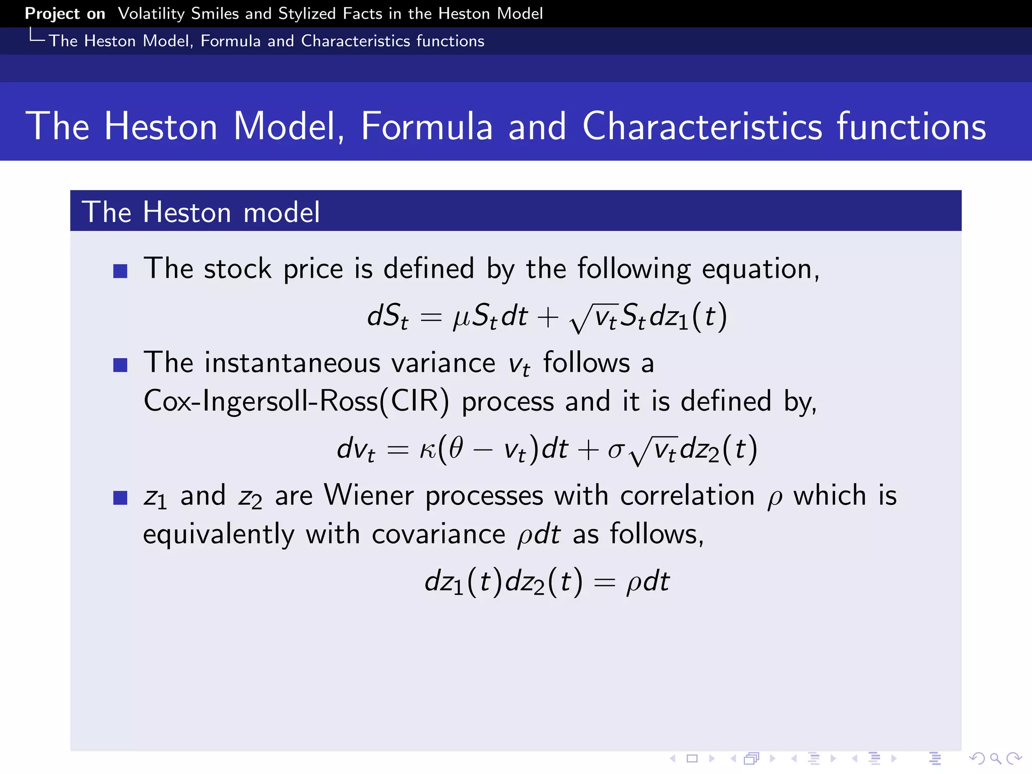 Volatility Smiles and Stylised Facts in the Heston Model | PDF