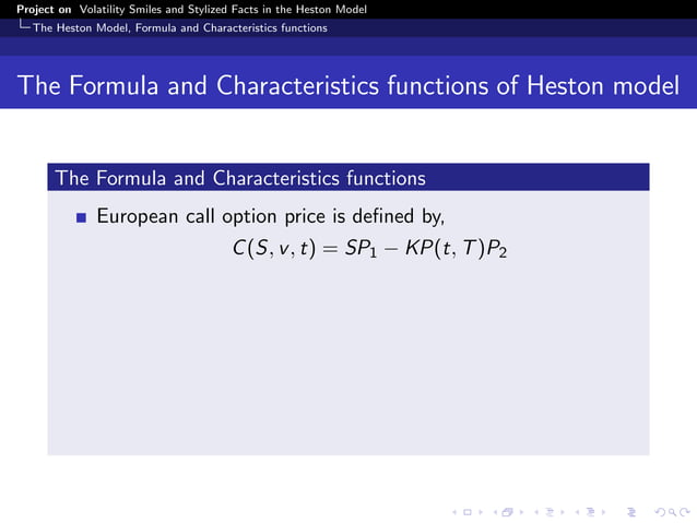 Volatility Smiles and Stylised Facts in the Heston Model | PDF