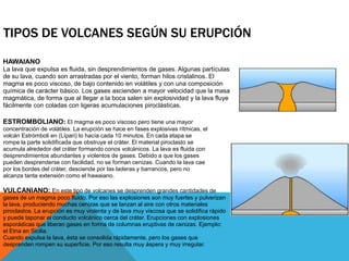 Tipos de volcanes | PPTX