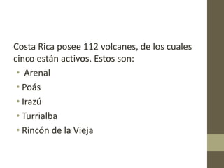 Volcanes de costa rica | PPTX