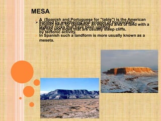 landforms (geomorphology) presentation | PPT
