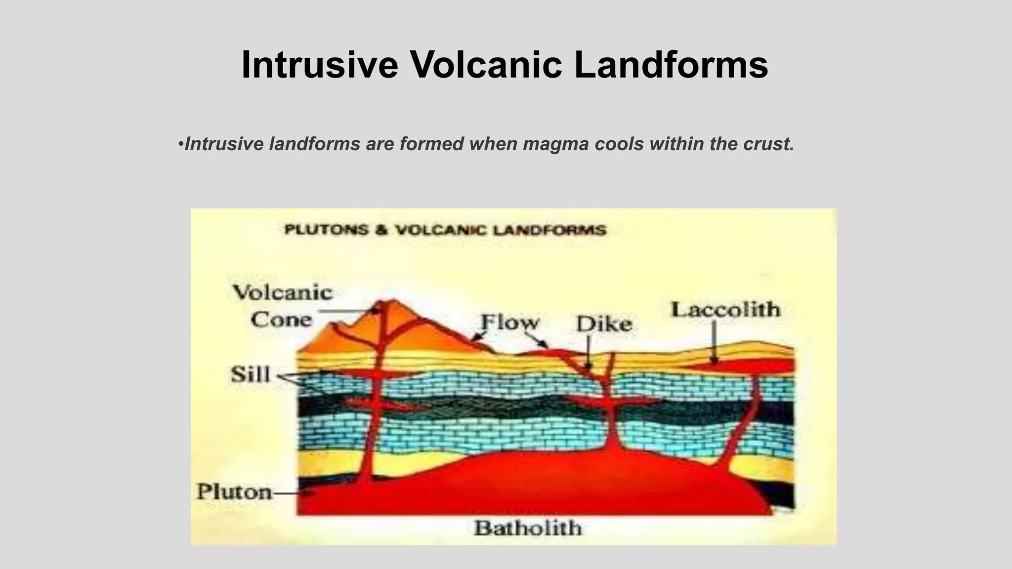 Volcanic landforms intrusive extrusive | PPTX
