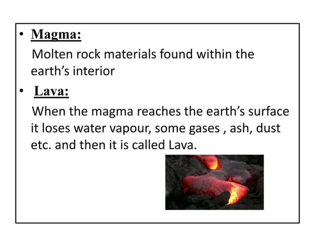 Volcano. b.ed modified | PPT