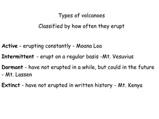 Volcano notes | PPT | Geography | Science