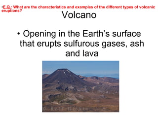 Volcano Vocabulary | PPT
