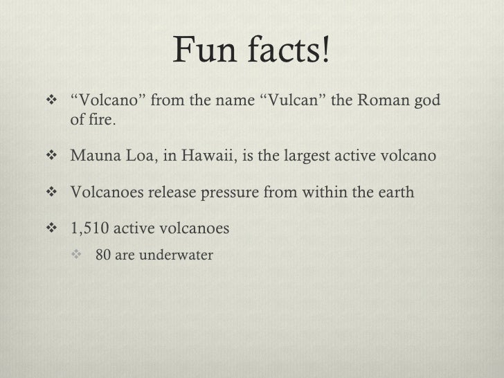 volcano facts
