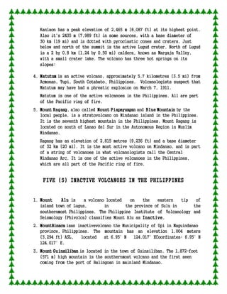 Volcanoes in the Philippines | DOCX