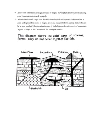 Volcanoes- CSEC GEOGRAPHY | PDF
