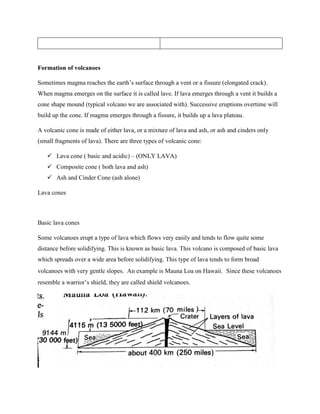 Volcanoes- CSEC GEOGRAPHY | PDF