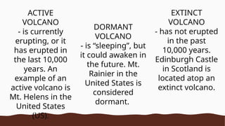 Volcanoes and Various Volcano-Related Hazards | PPTX