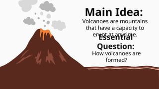 Volcanoes and Various Volcano-Related Hazards | PPTX
