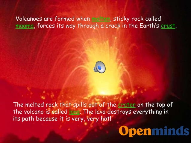 Volcanoes clil per le medie con voce inglese | PPT