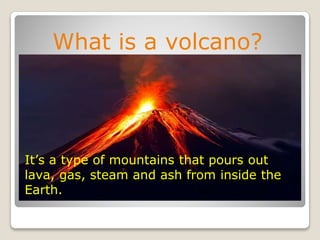 Volcanoes reading-comprehension-exercises 60296 | PPTX