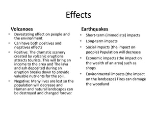 Volcanoes and Earthquakes | PPTX