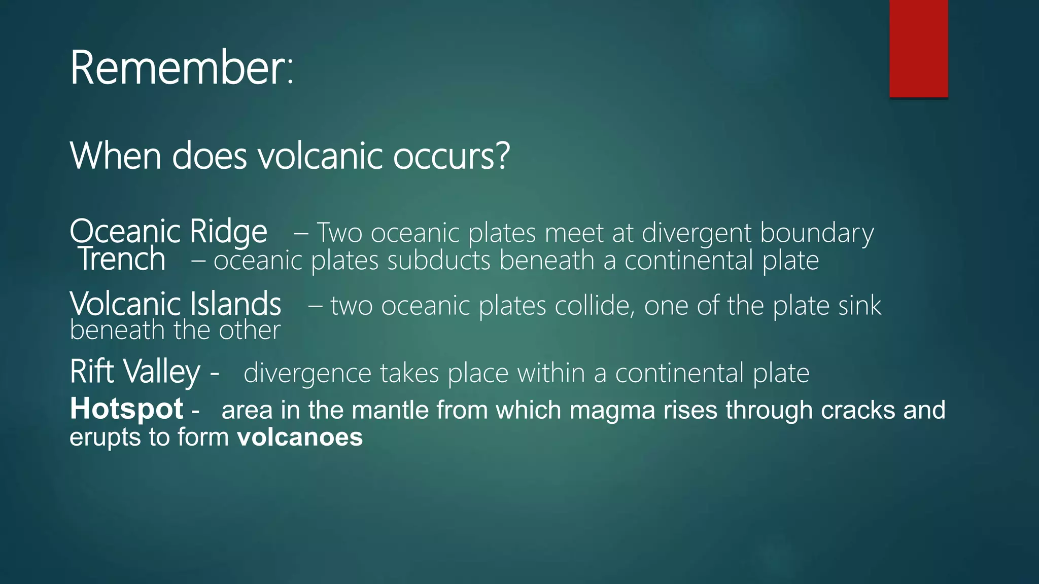 Volcanoes and plate tectonics | PPTX
