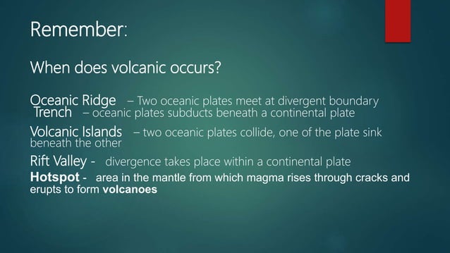 Volcanoes and plate tectonics | PPTX