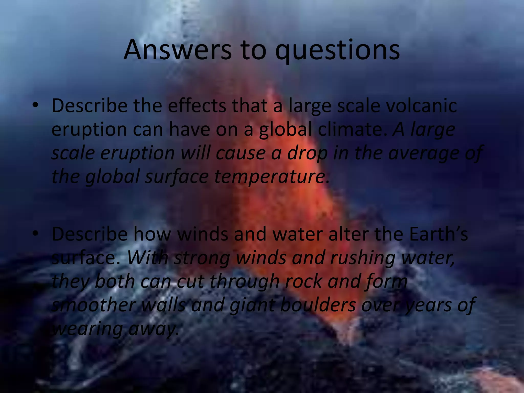 Volcanoes & erosion | PPTX