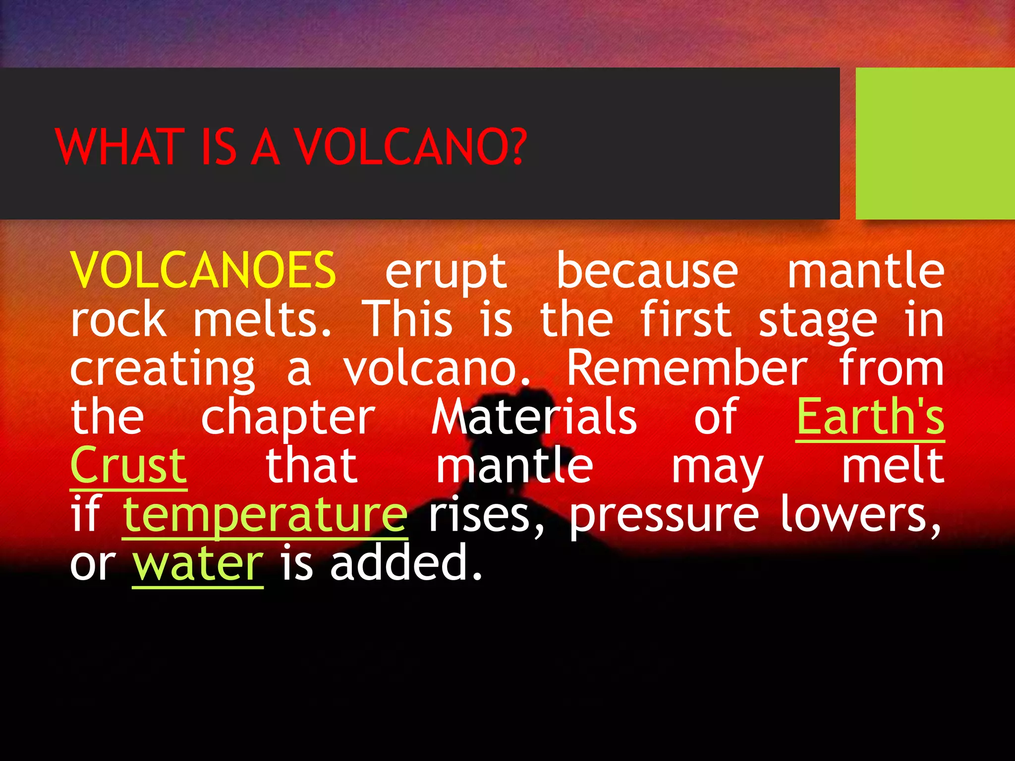 Volcanoes PART 1 | PPTX