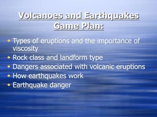 volcanoes_quakes.ppt and earthquakes and | PPT