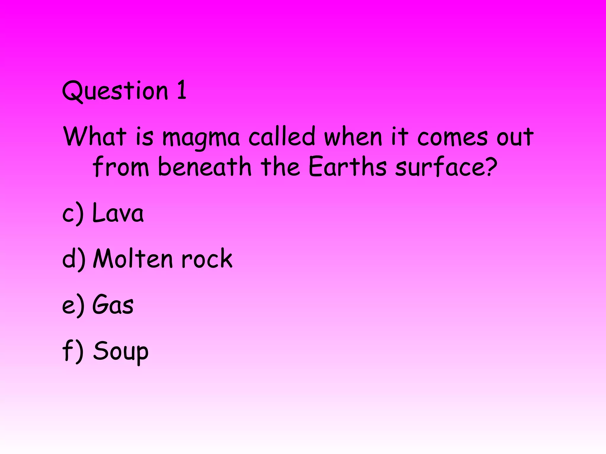 Volcanoes Quiz Ji Won | PPT | Geology | Science