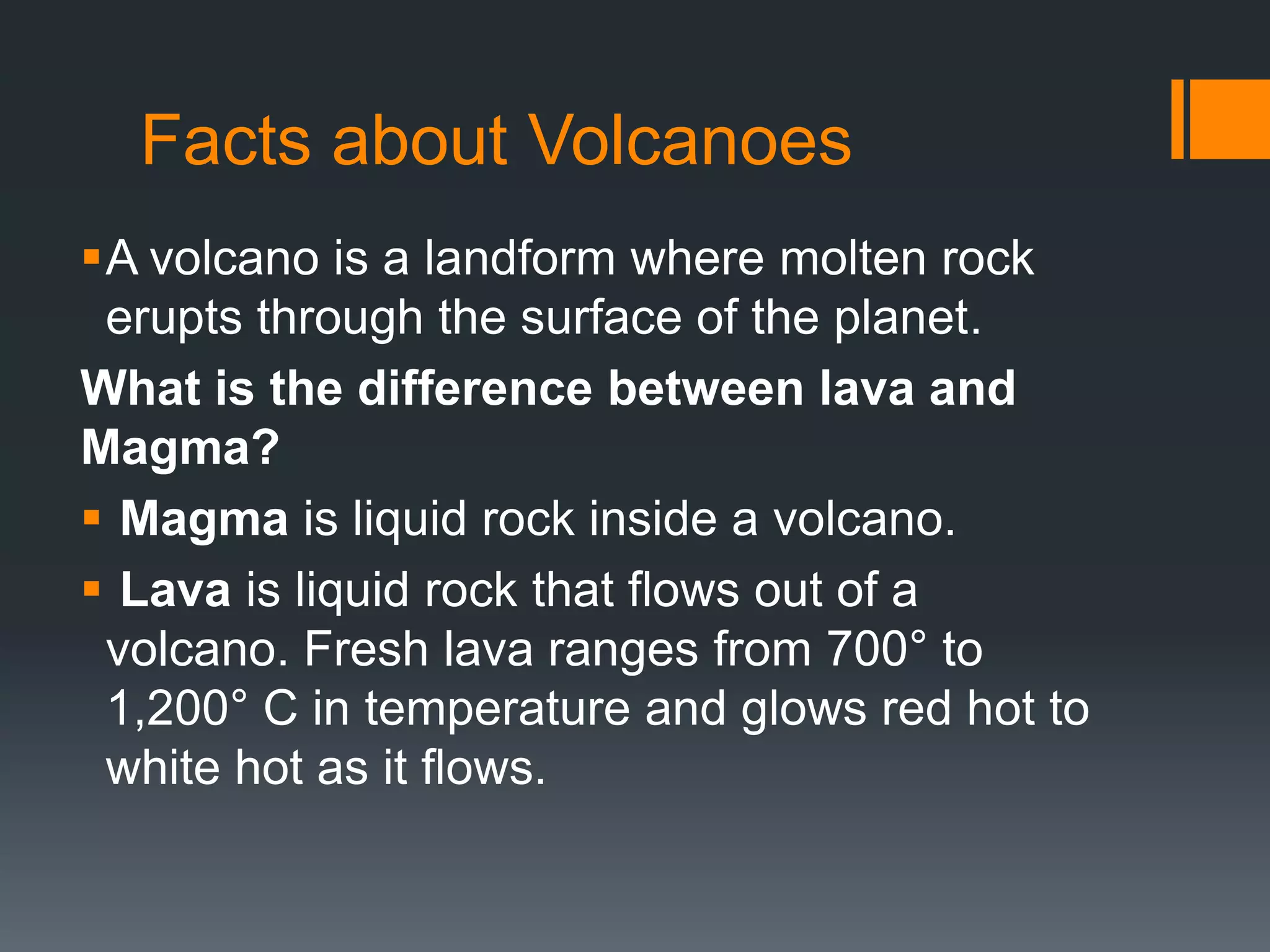 Volcanoes - presentation by Sam G. | PPTX