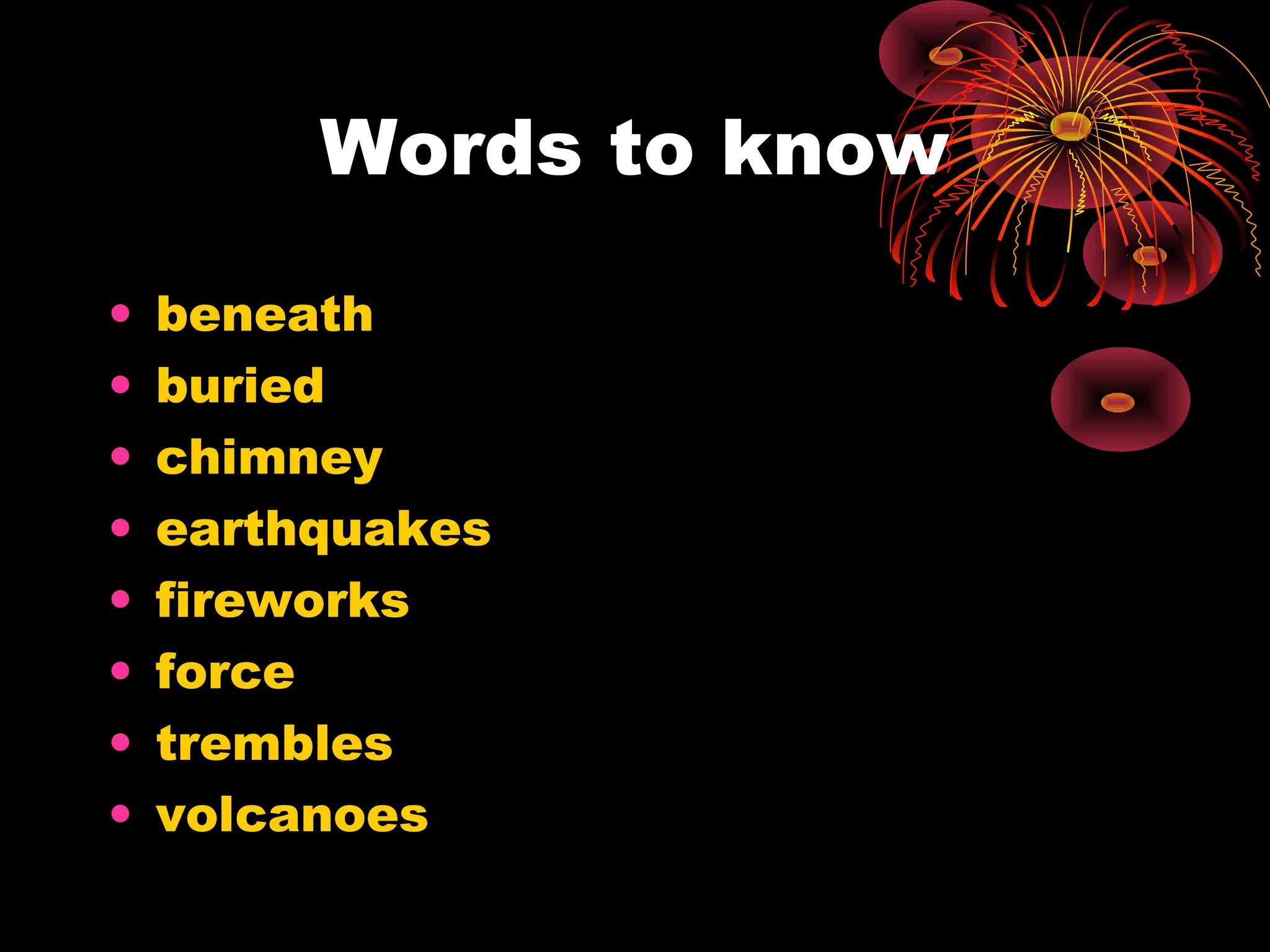 Volcanoes Vocabulary Powerpoint | PPT
