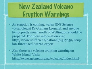 Shawn's Volcano Presentation | PPT