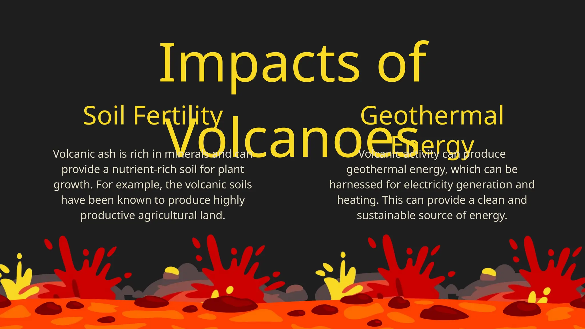Volcano Science Educational Presentation in Black and Yellow ...