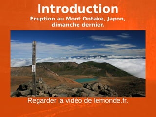 Exposé sur les volcans pour les enfants, niveau CM1 | PDF