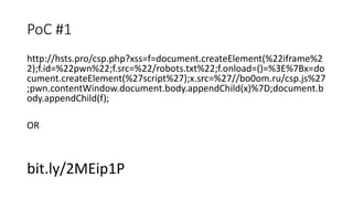 VolgaCTF 2018 - Neatly bypassing CSP | PPTX | Web Design and HTML ...