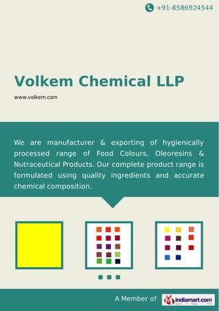 Volkem Chemical LLP, Mumbai, Blended Food Colour | PDF