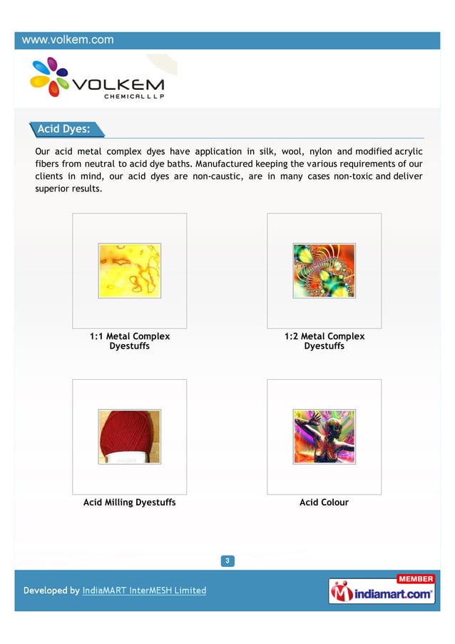 Volkem Chemical LLP, Mumbai, Acid Colour | PDF