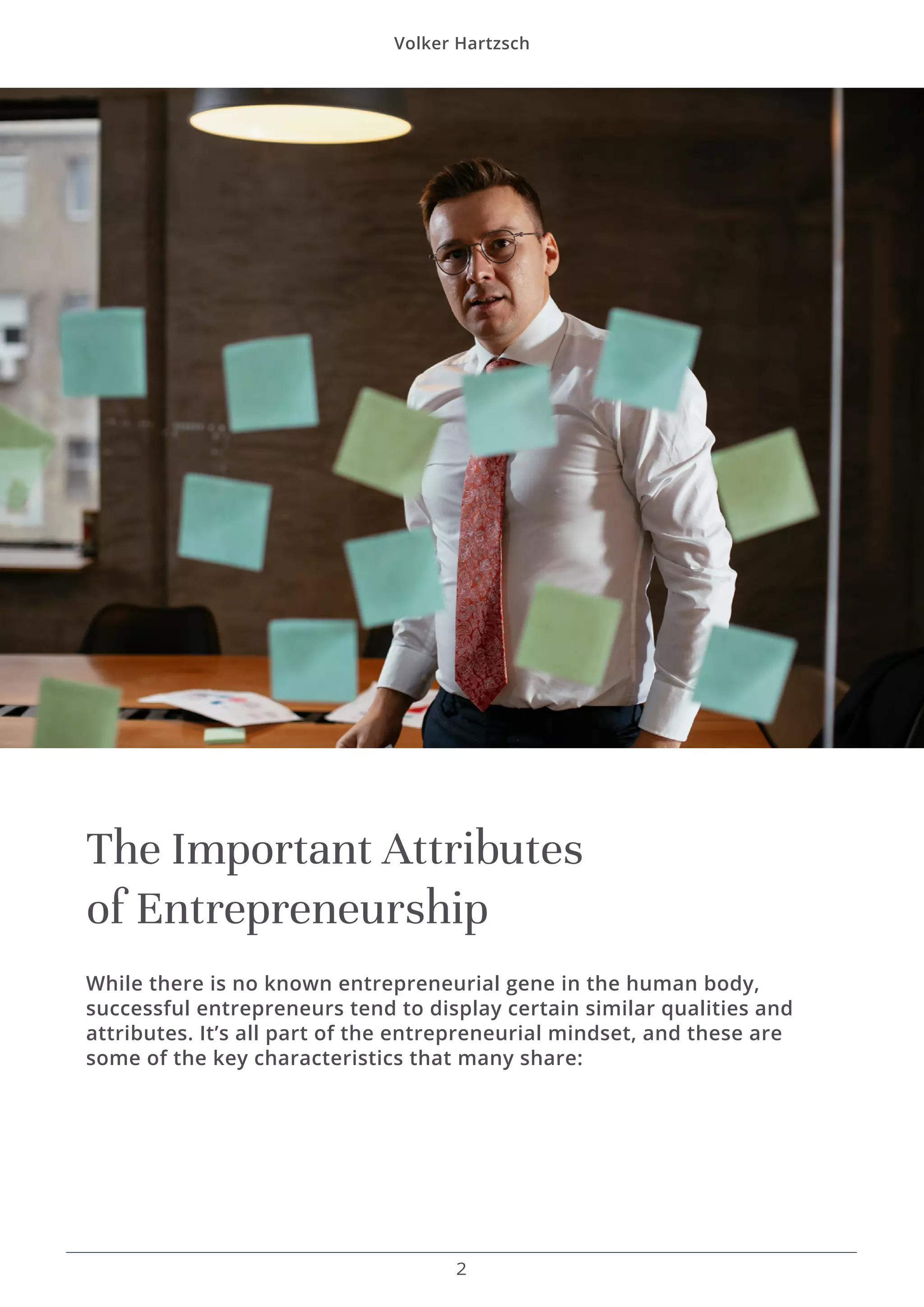 The Important Attributes of Entrepreneurship | PDF