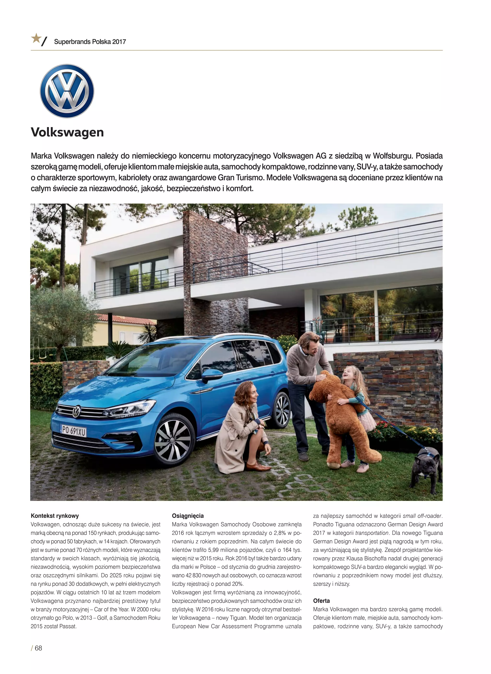 Case study marki Volkswagen z Albumu Superbrands Polska 2017 | PDF