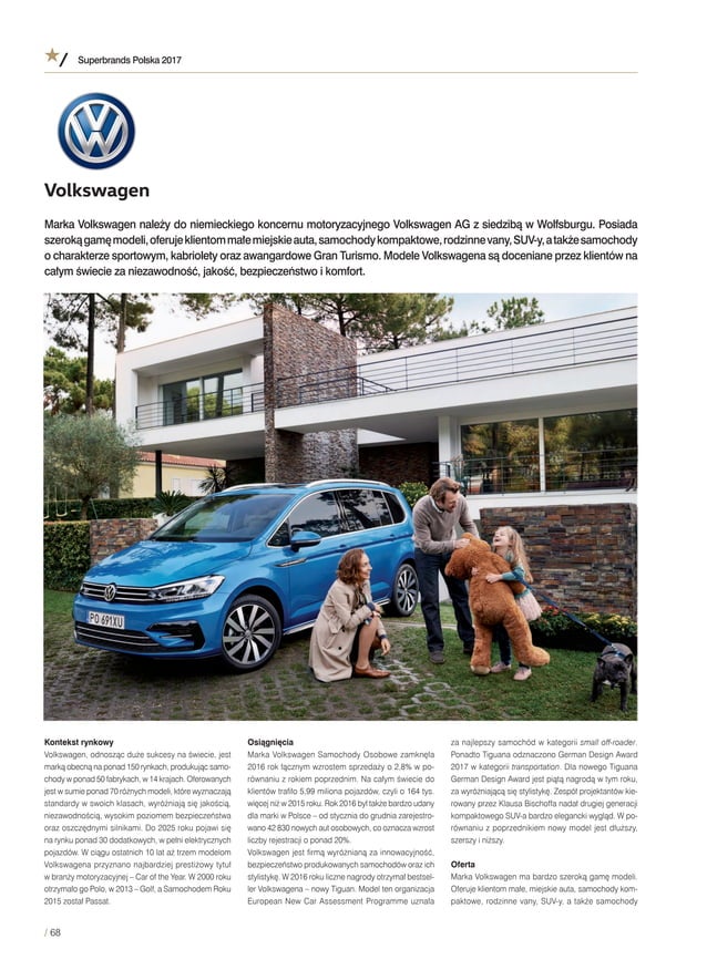 Case study marki Volkswagen z Albumu Superbrands Polska 2017 | PDF