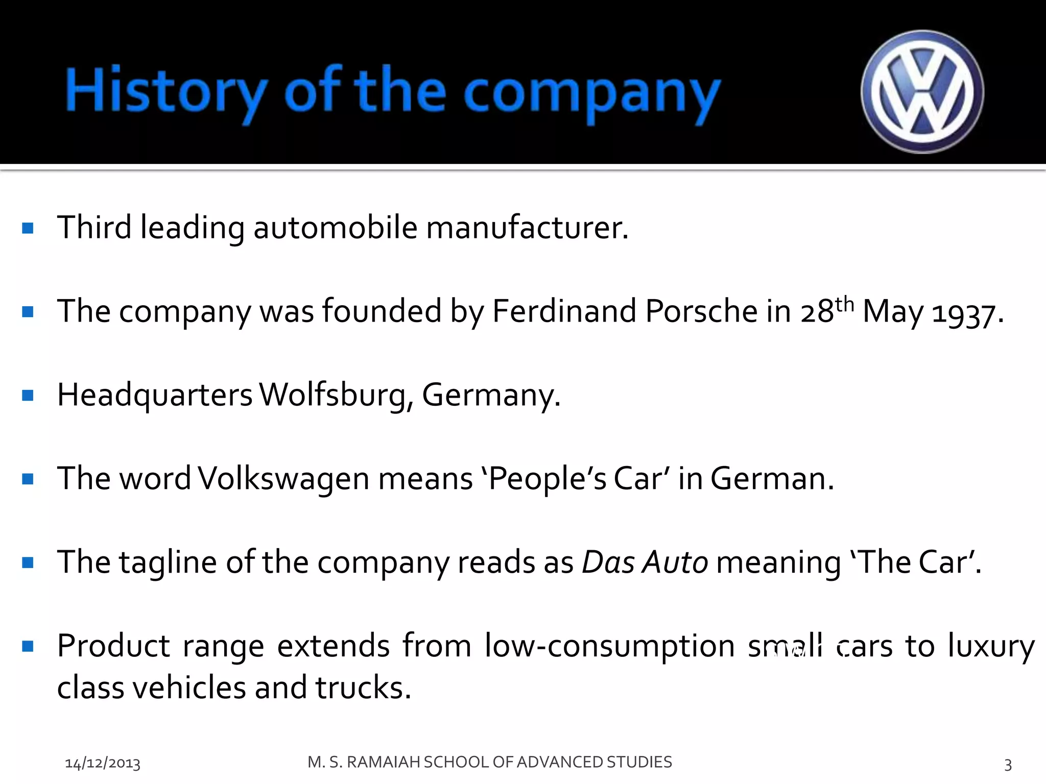 Volkswagen das auto. | PPTX