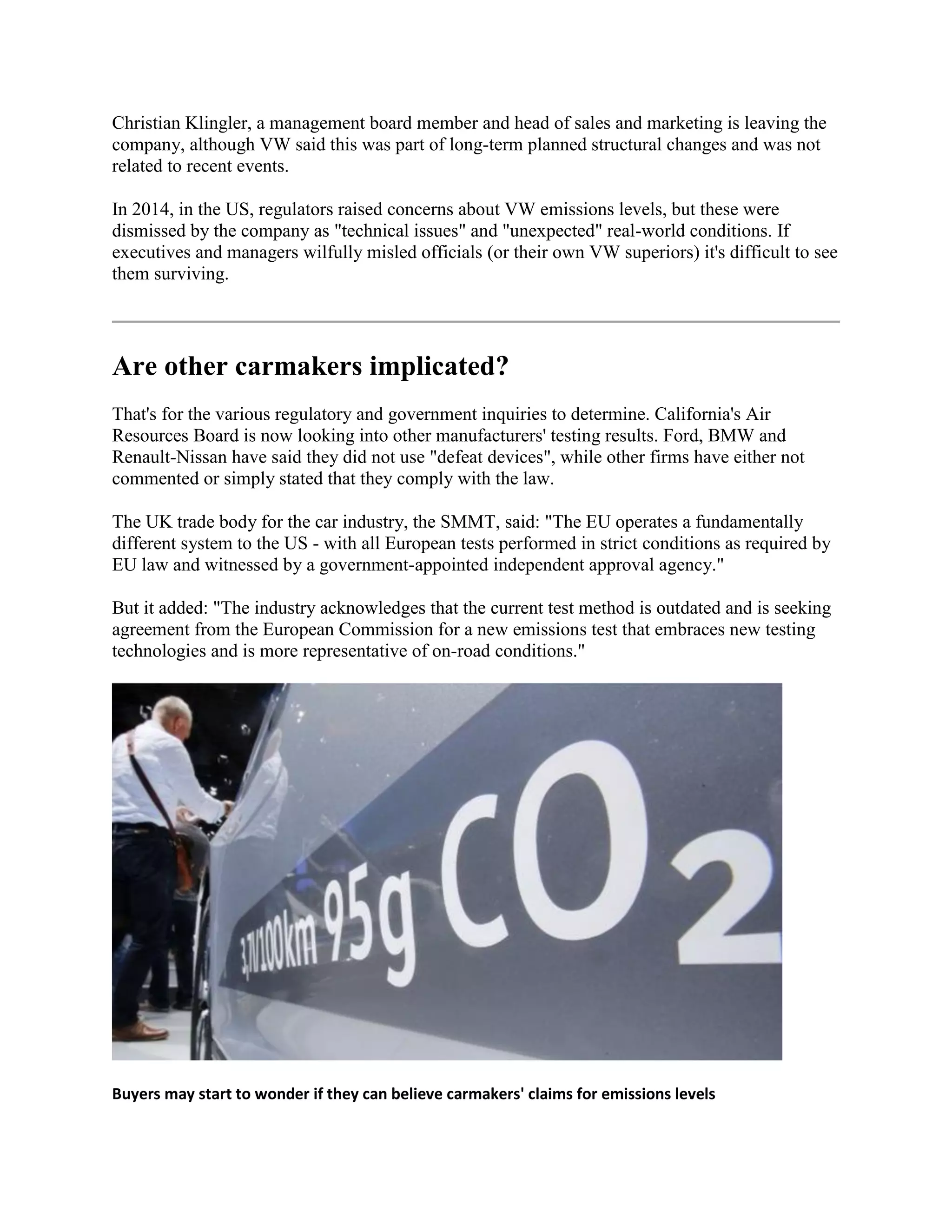 Volkswagen emission ethics | PDF