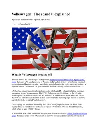 Volkswagen emission ethics | PDF