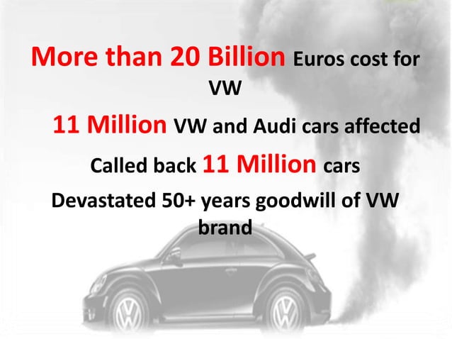 Volkswagen :Scandal, Ethical and Professional issues | PPTX