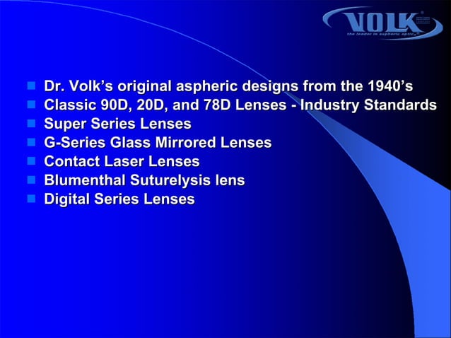 Volk Training Presentation Ns | PPT | Eye and Vision Conditions ...