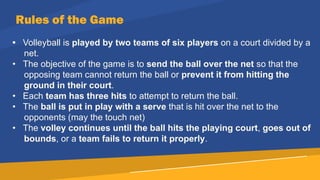 The Definition, History, and Rules of Volleyball | PPTX