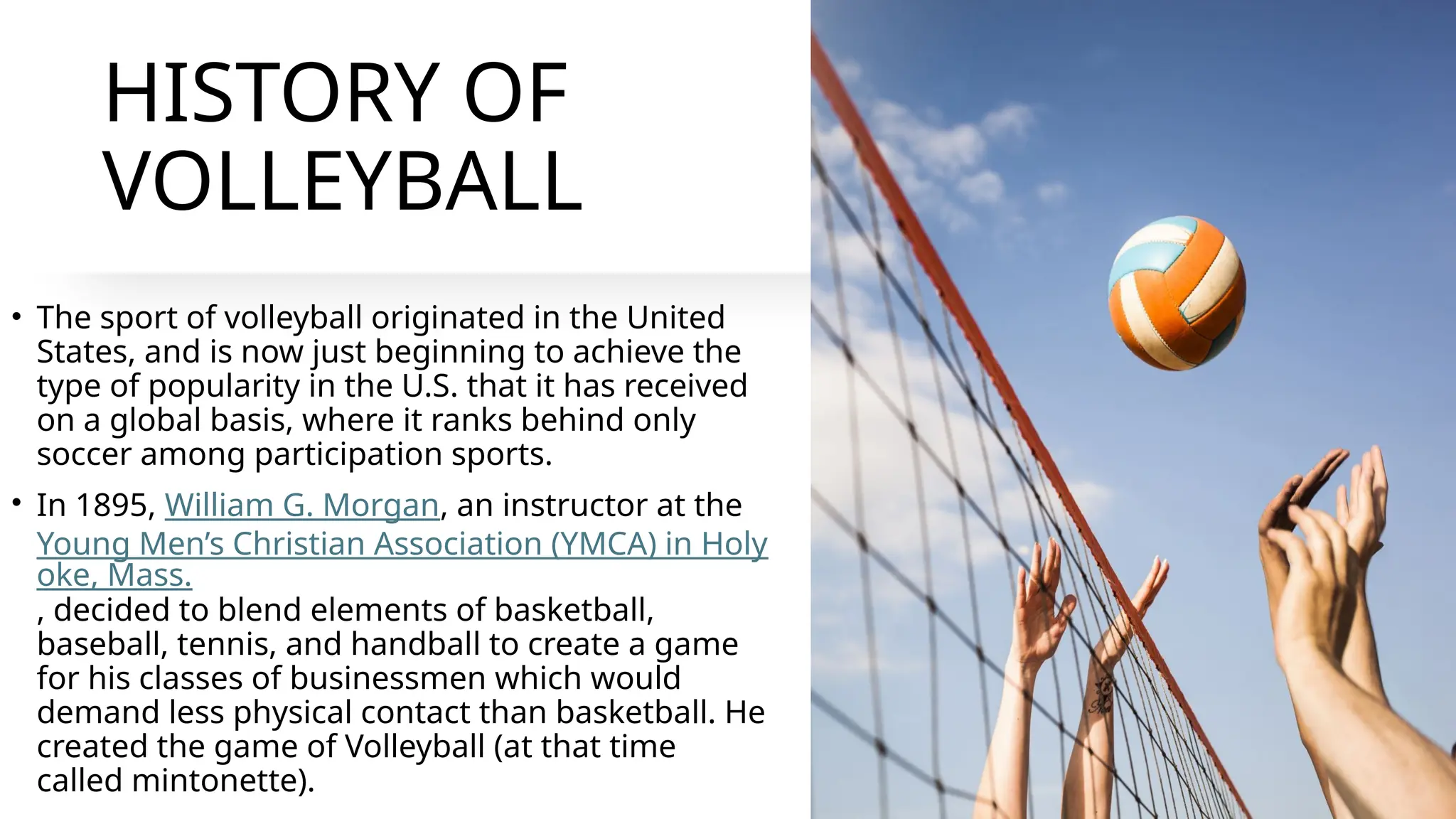 history and hand signals of volleyball ppt | PPTX