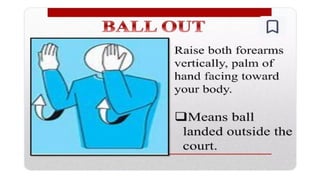 history and hand signals of volleyball ppt | PPTX