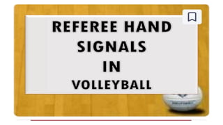 history and hand signals of volleyball ppt | PPTX