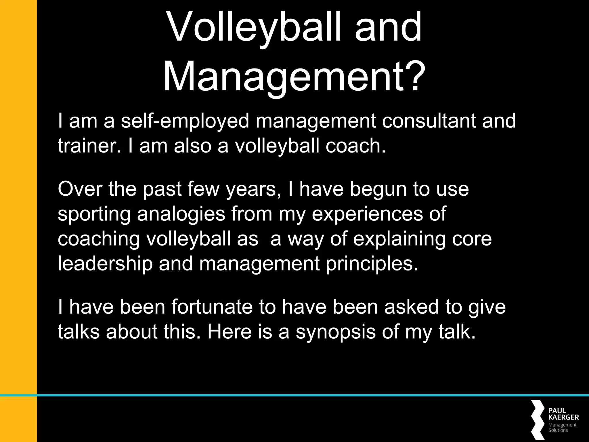 Volleyball and management | PPTX