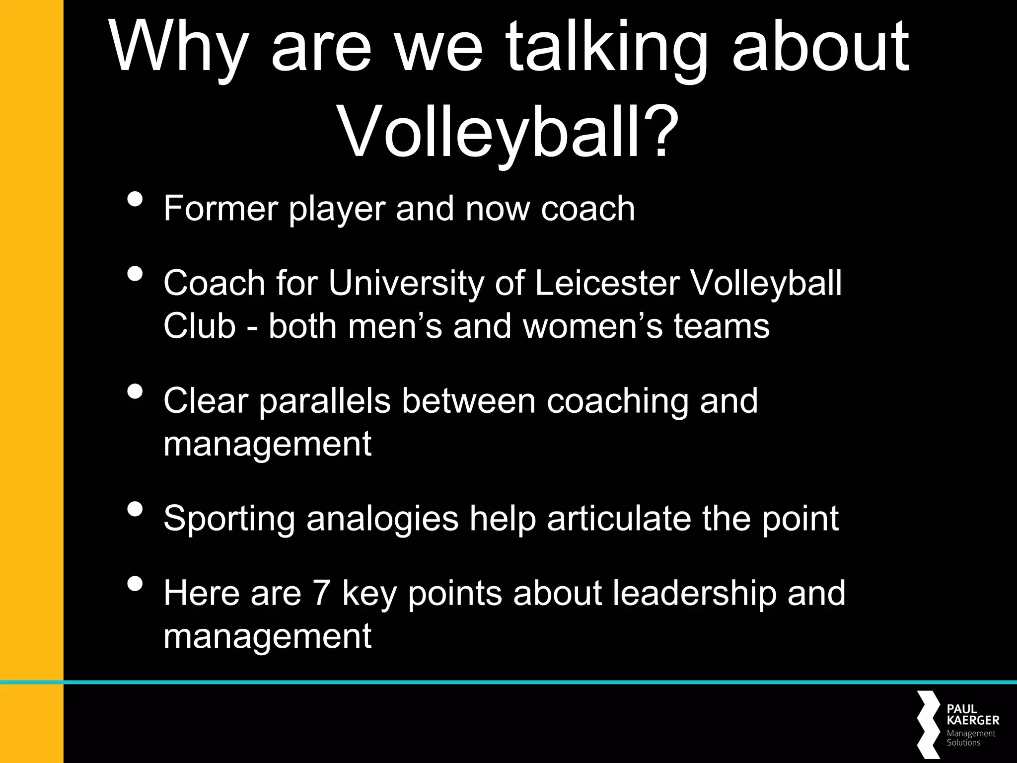 Volleyball and management | PPTX