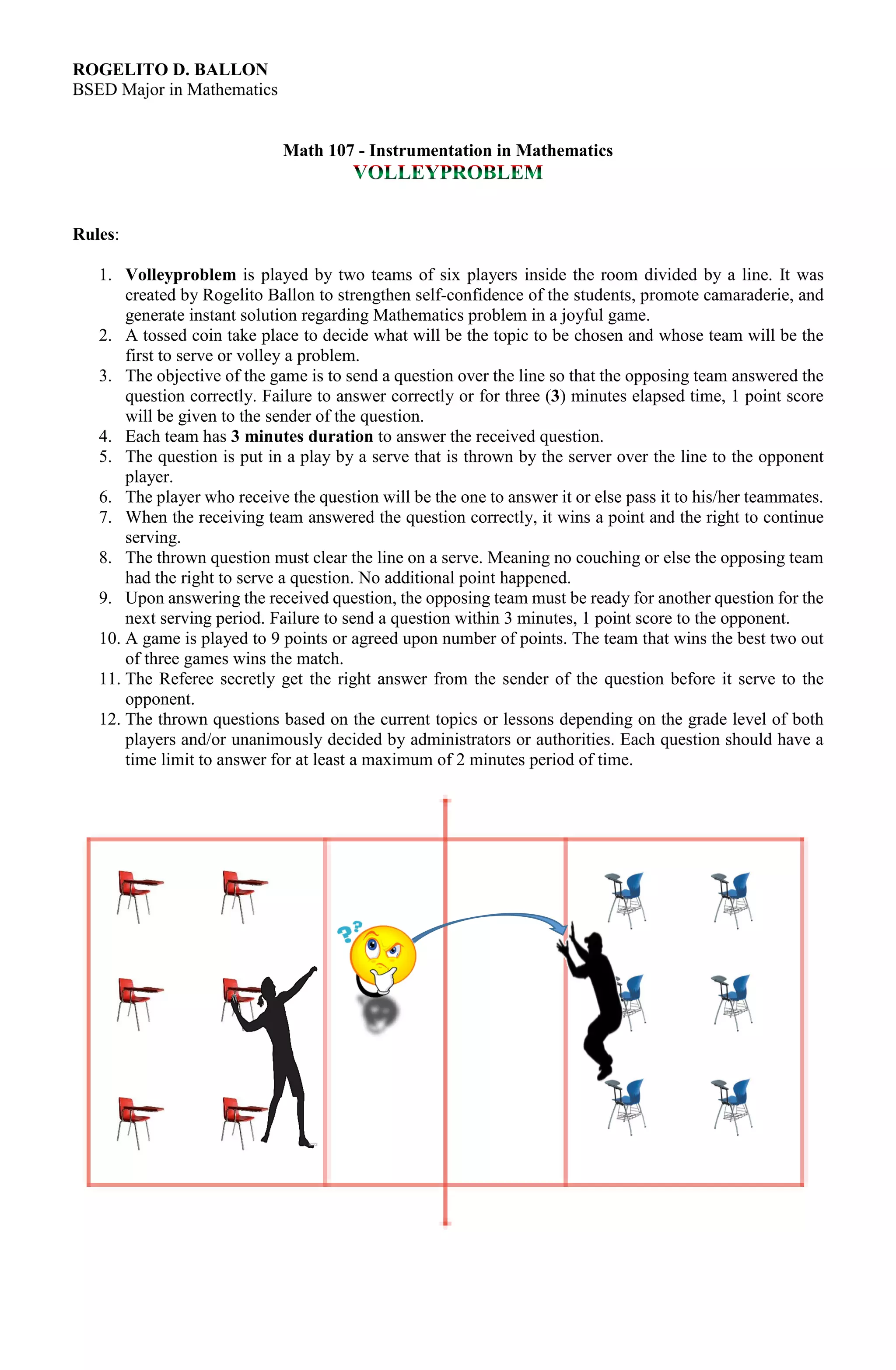 Volleyballon math game | PDF