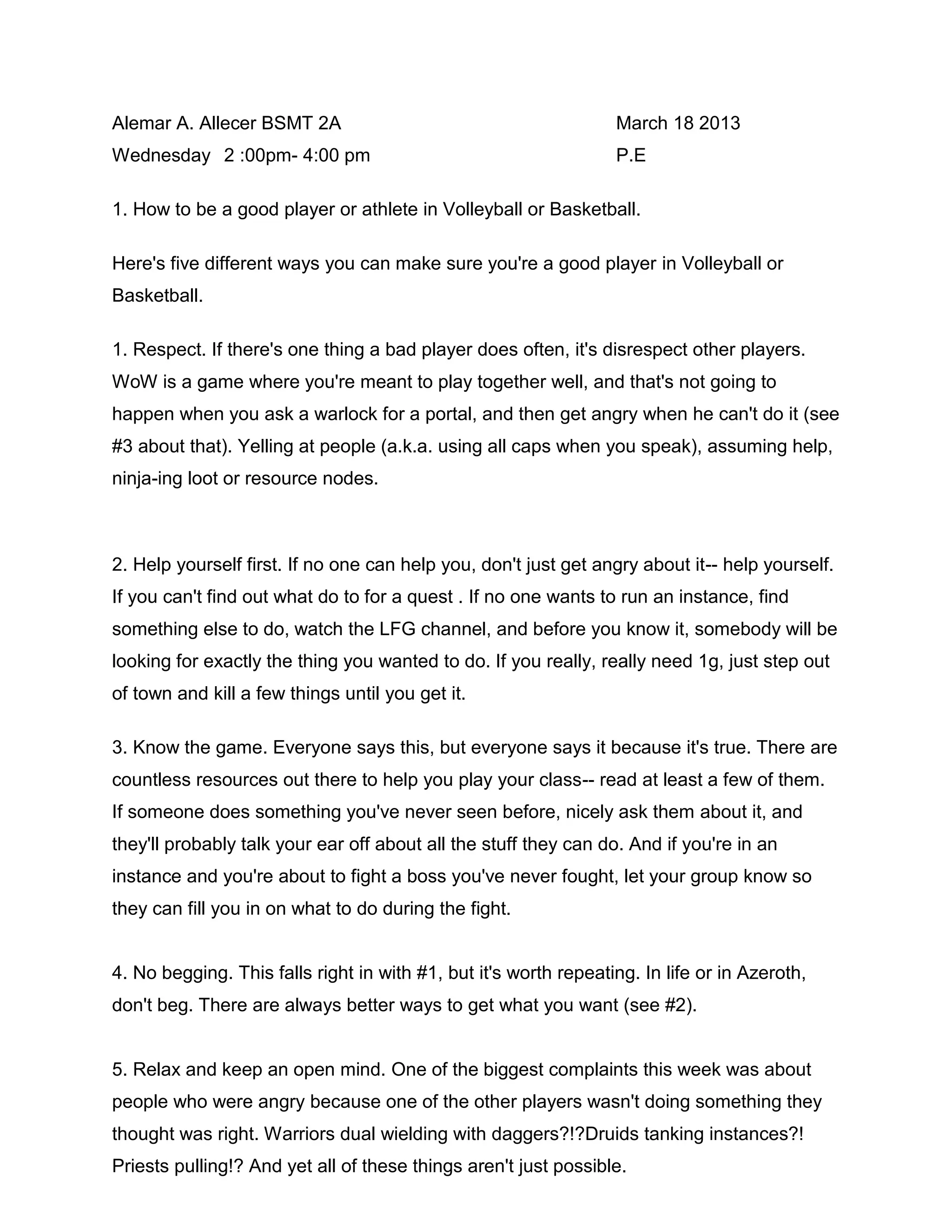 Volleyball or basketball | DOCX