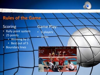 Volleyball ppt | PPTX