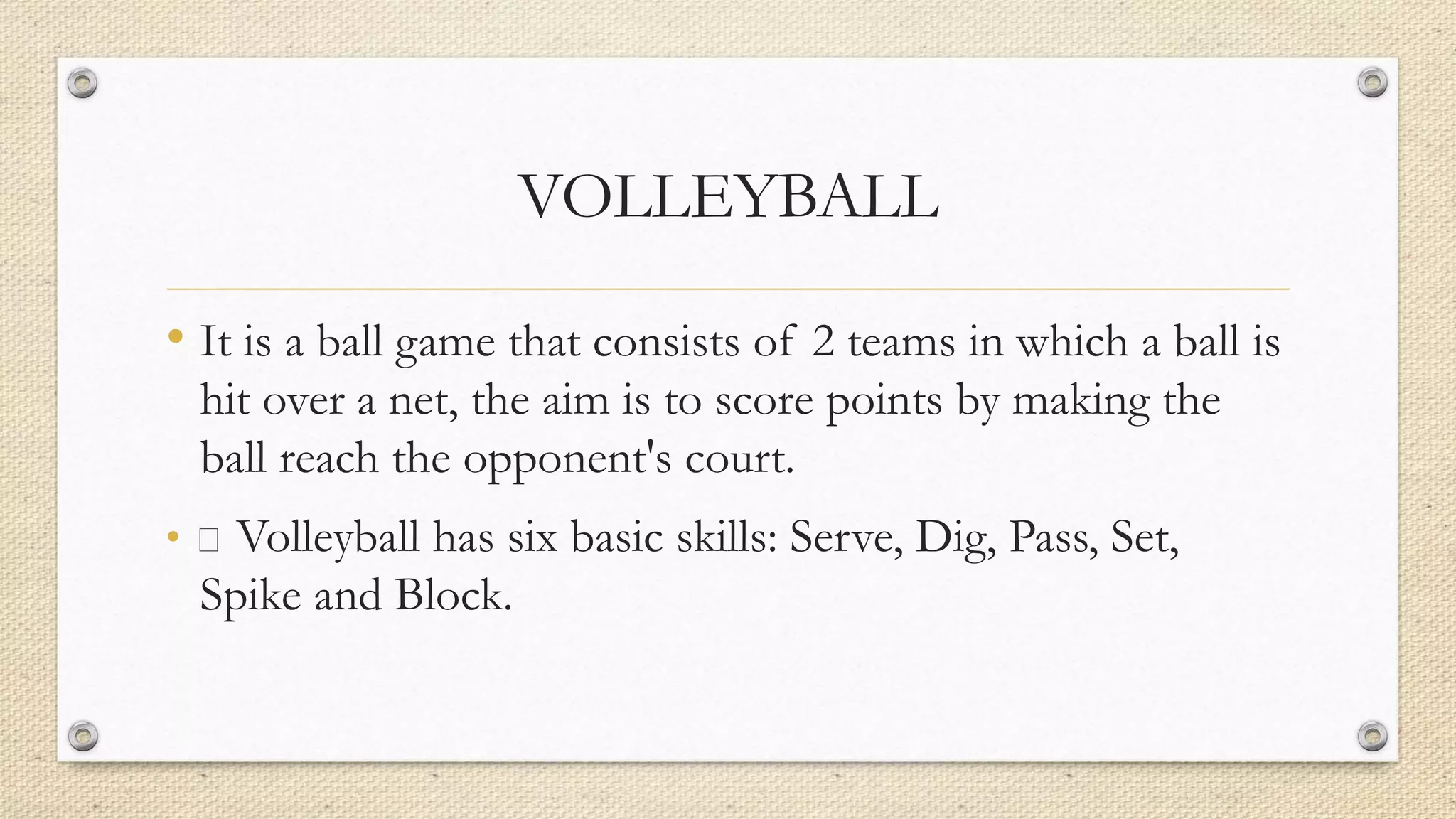 Volleyball ppt | PPTX